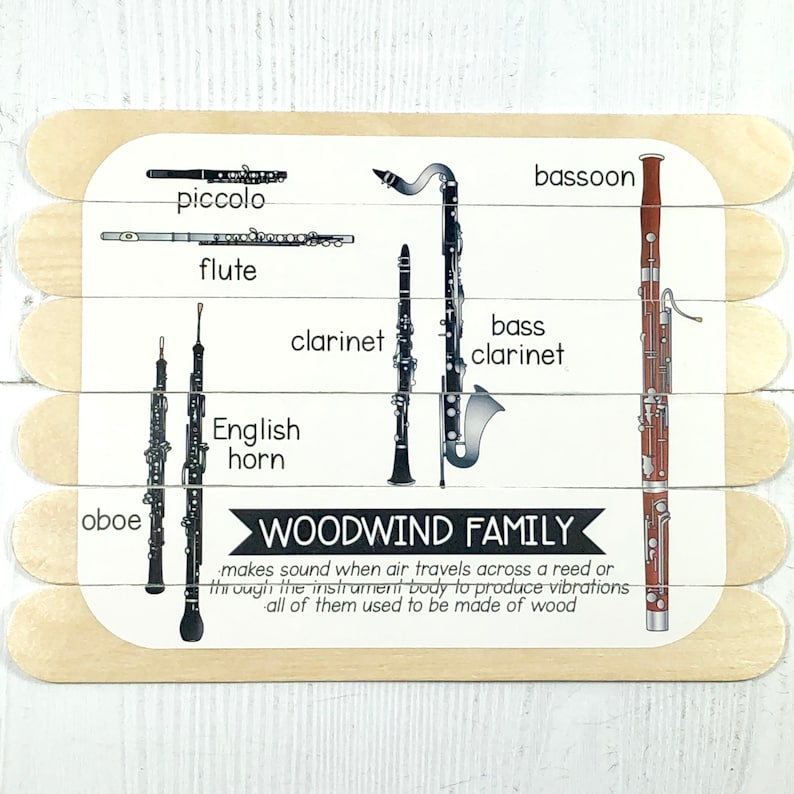 Orchestra Instruments Puzzle for Music Teachers Wooden - Etsy