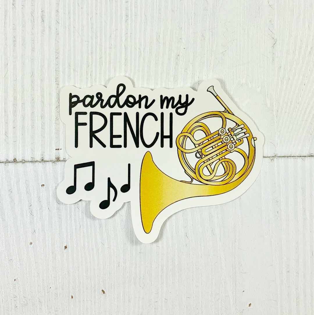 French Horn Music Sticker for Music Teacher, Teacher Appreciation ...
