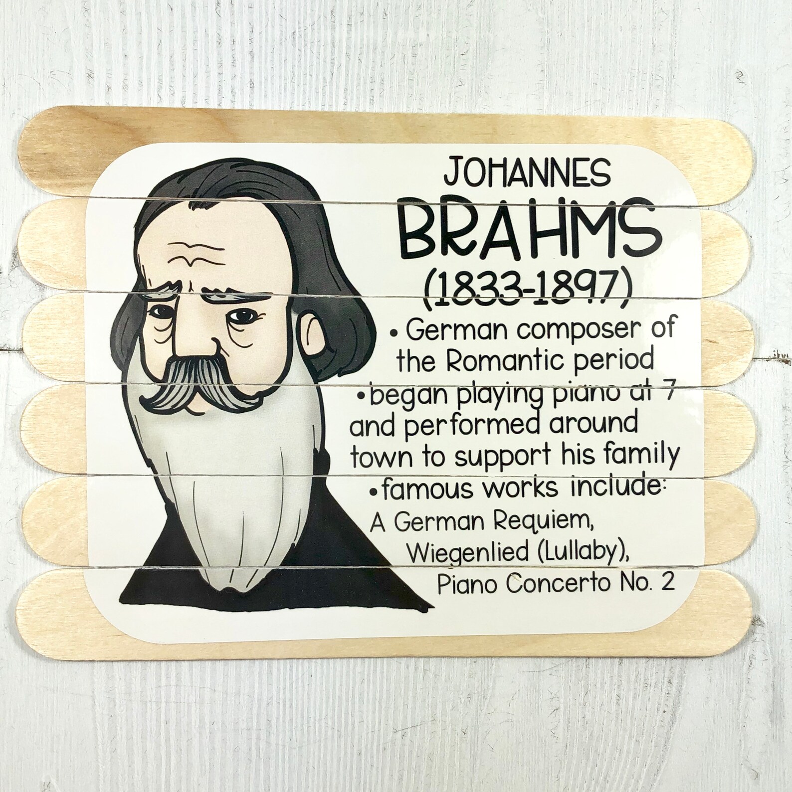 Composer Puzzle for Music Teachers Wooden Puzzle Music - Etsy
