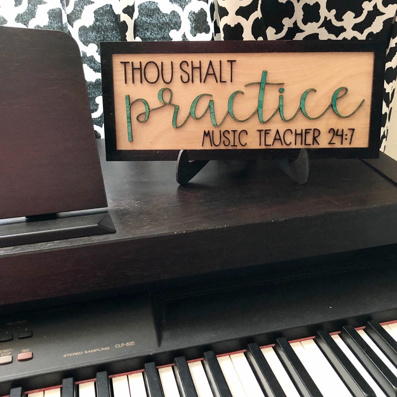 Wooden Sign for Music Teachers Home Decor for Musicians Home | Etsy