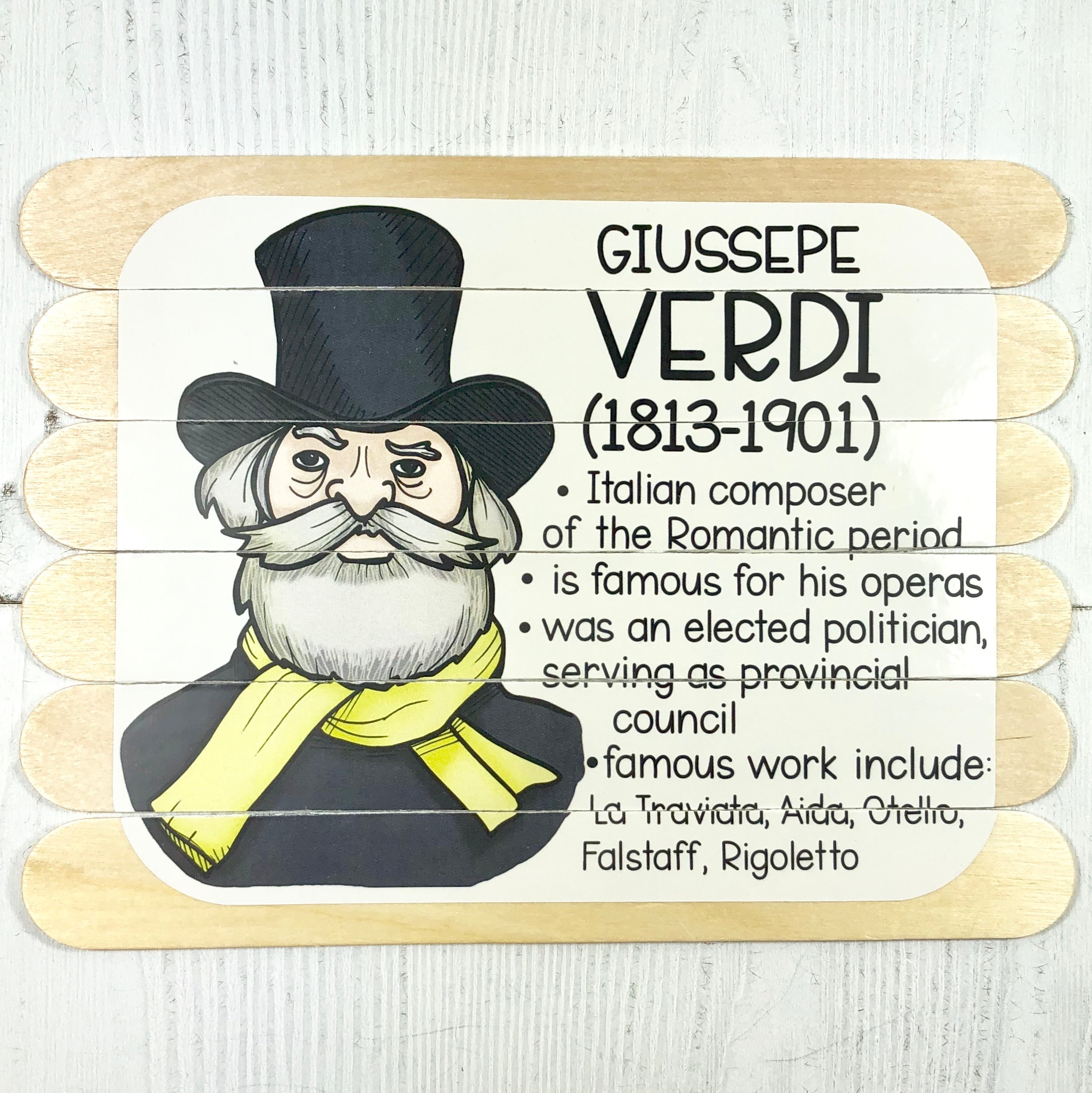 Composer Puzzle for Music Teachers Wooden Puzzle Music - Etsy