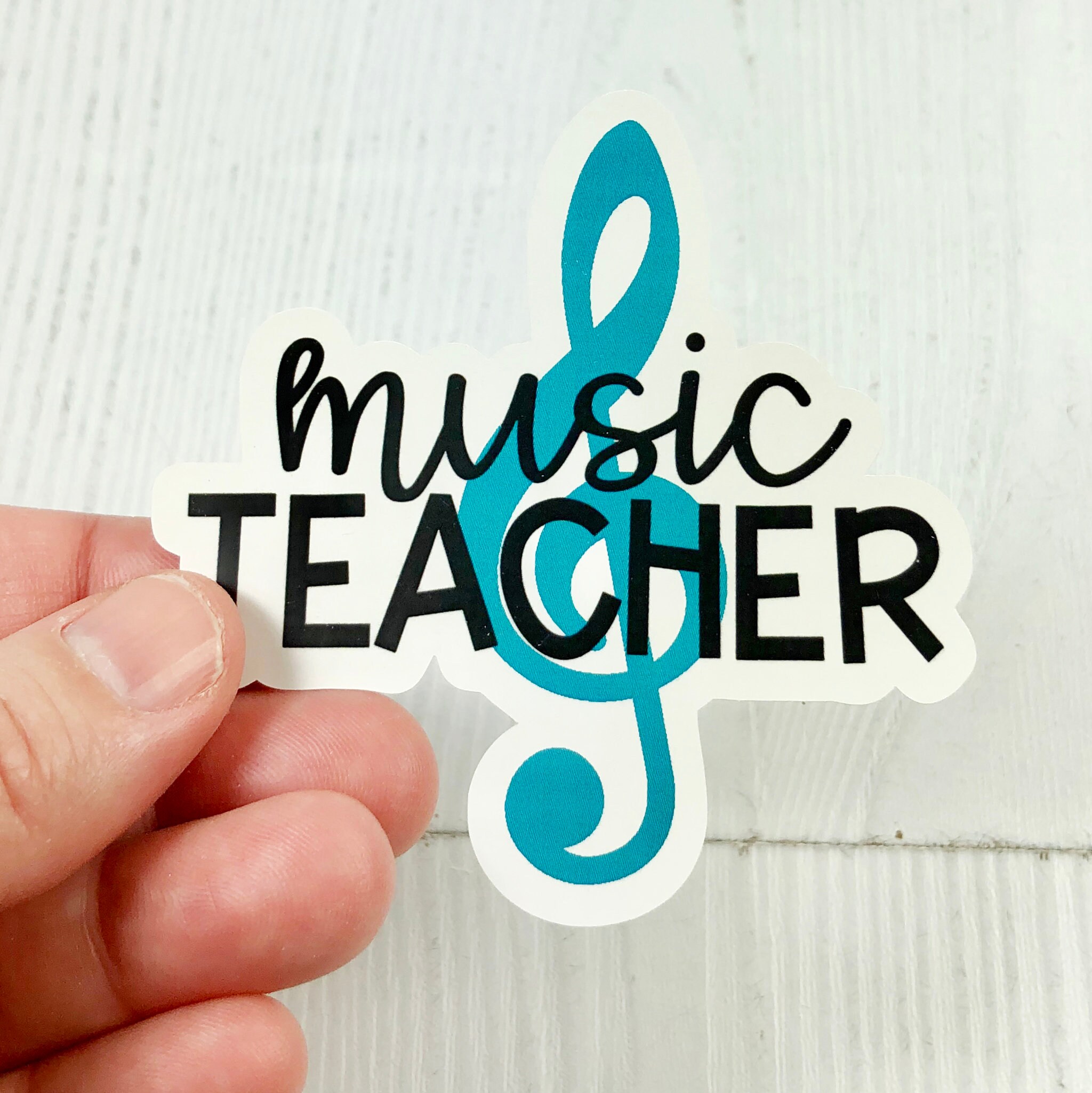 Music Teacher Sticker Glossy Sticker Vinyl Sticker Teacher | Etsy