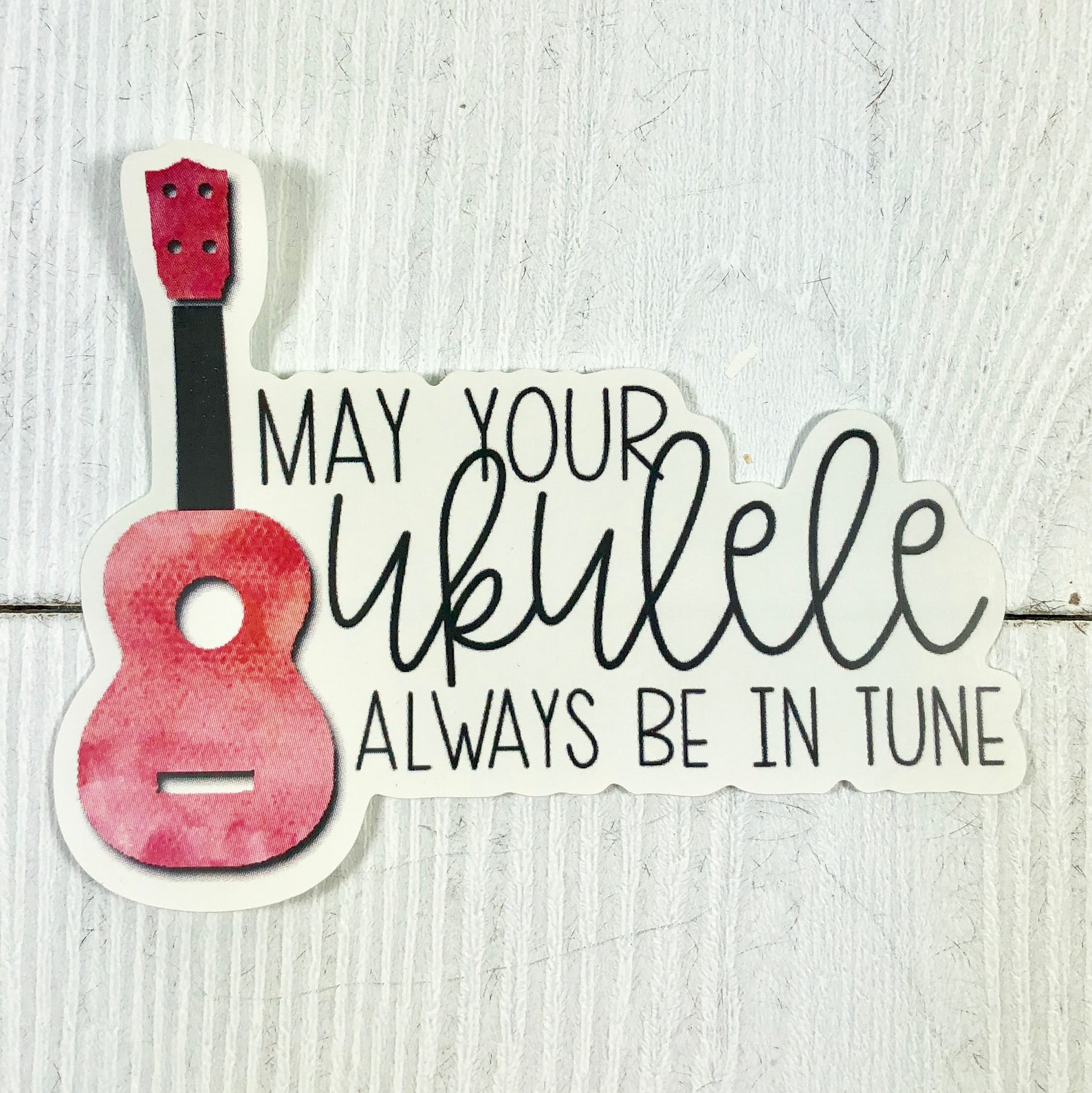 Ukulele Sticker for Music Teacher Glossy Sticker Funny Music | Etsy