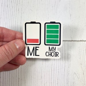 Funny Sticker for Choir Teacher, Glossy Sticker, Vinyl Sticker, Teacher ...