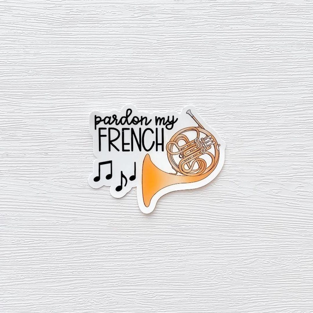 French Horn Music Sticker for Music Teacher, Teacher Appreciation ...
