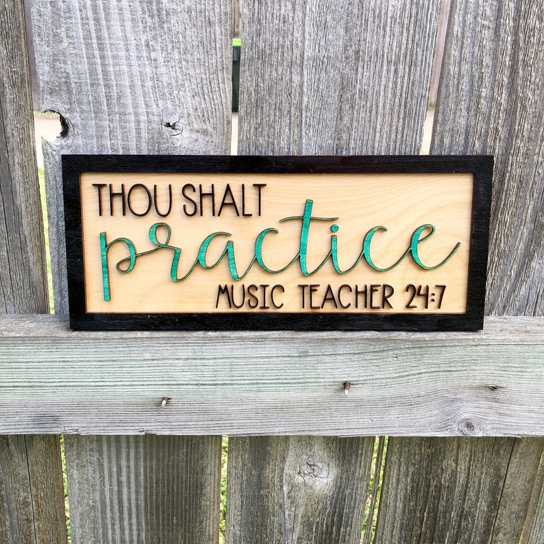 Wooden Sign for Music Teachers Home Decor for Musicians Home | Etsy