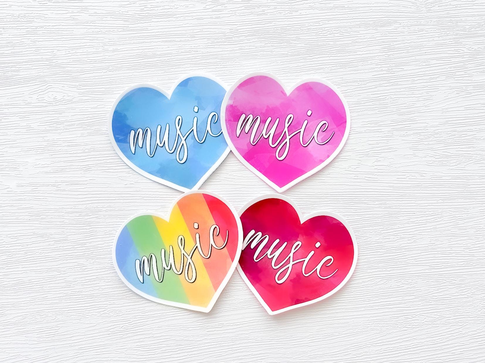 Love Music Sticker, Sticker for Music Teachers, Glossy Sticker, Gift ...