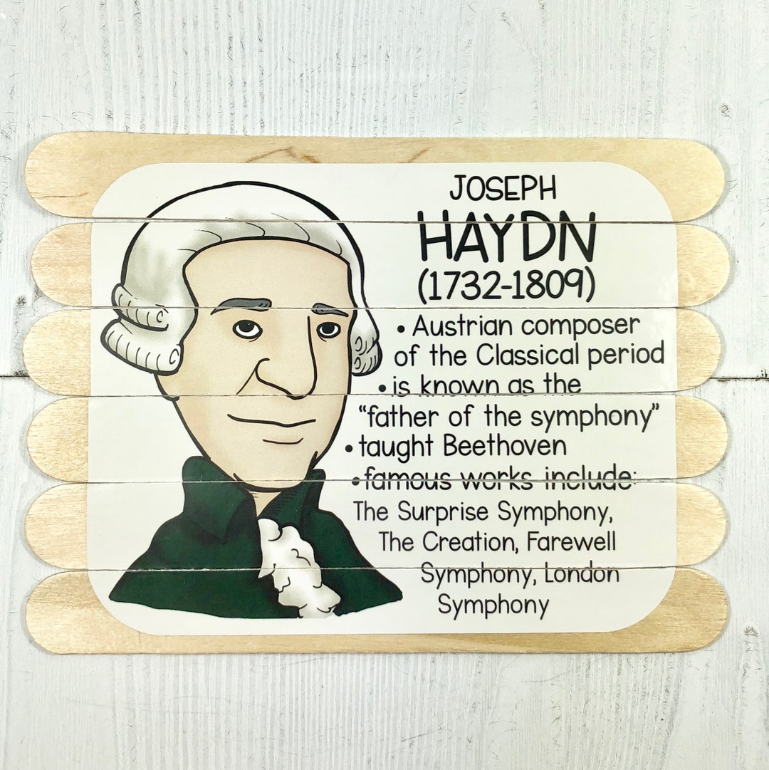 Composer Puzzle for Music Teachers, Wooden Puzzle, Music Puzzle, Joseph ...