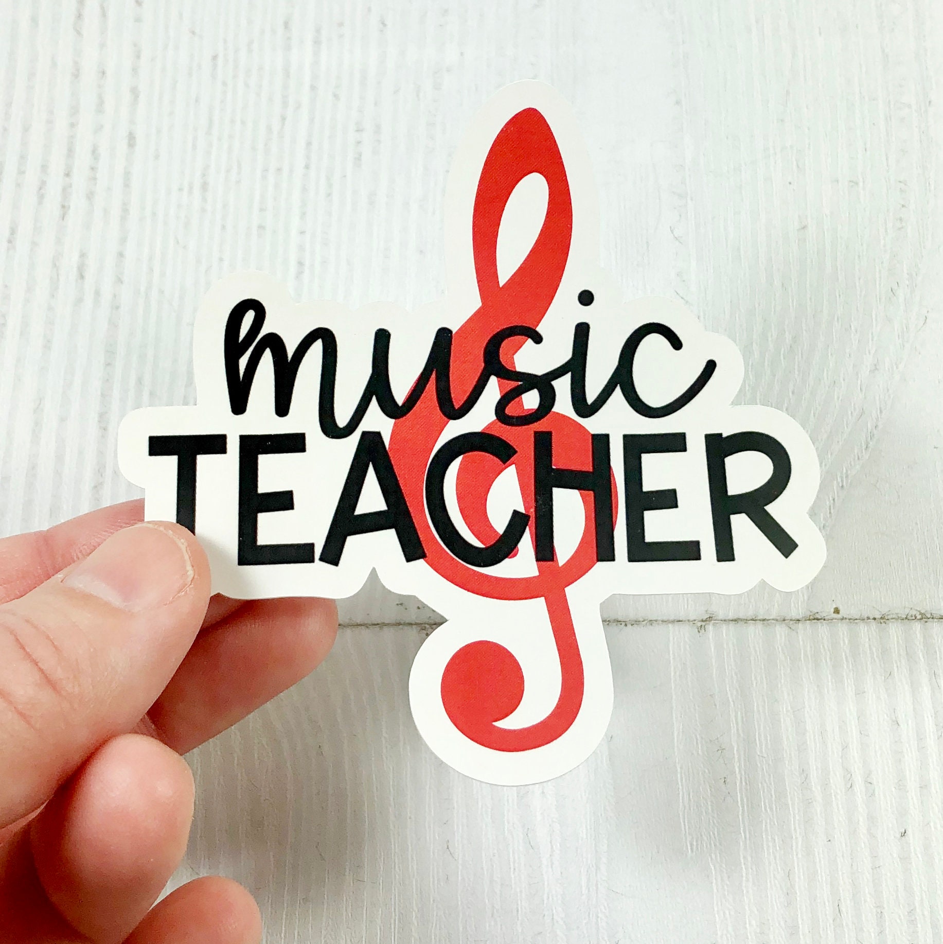 Music Teacher Sticker Glossy Sticker Vinyl Sticker Teacher | Etsy