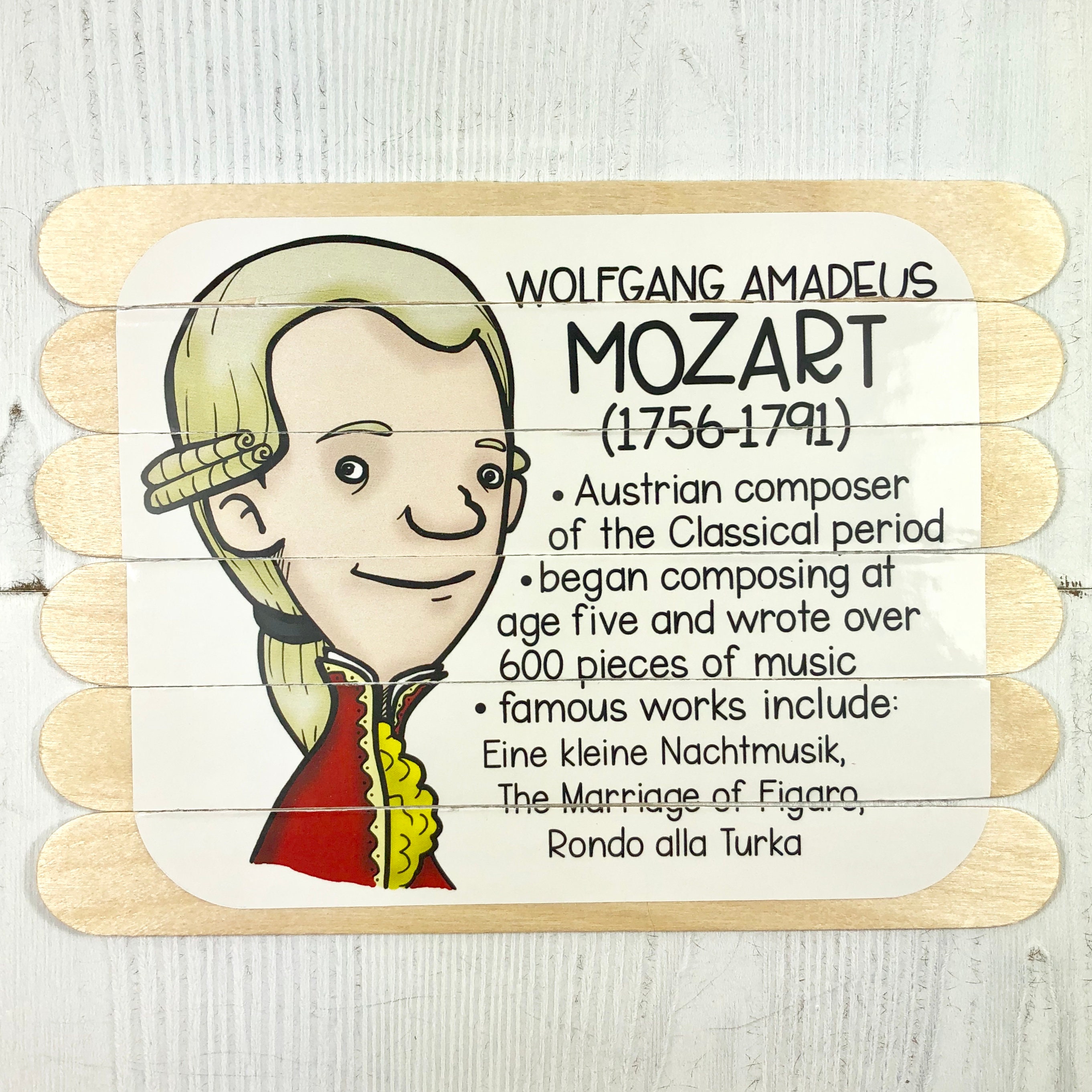 Composer Puzzle for Music Teachers Wooden Puzzle Music - Etsy