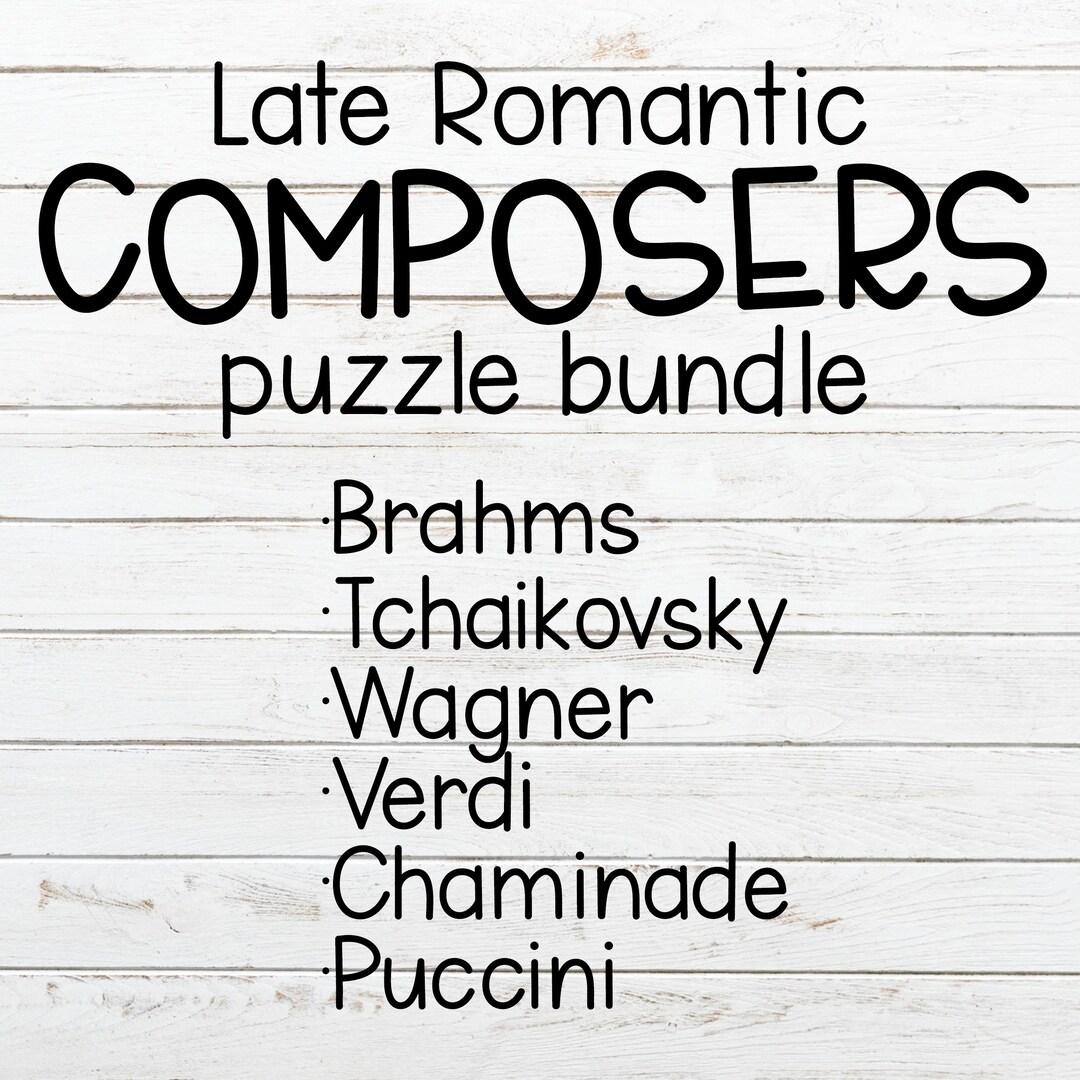 Composer Puzzle for Music Teachers, Wooden Puzzle, Music Puzzle, Late ...