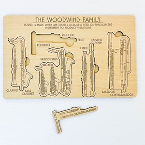 Orchestra Instruments Puzzle for Music Teachers, Wooden Puzzle, Music ...