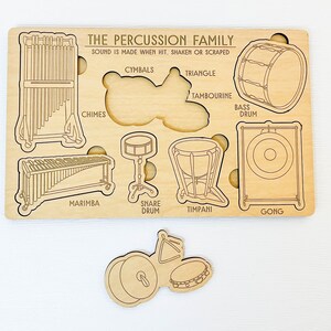 Orchestra Instruments Puzzle for Music Teachers, Wooden Puzzle, Music ...