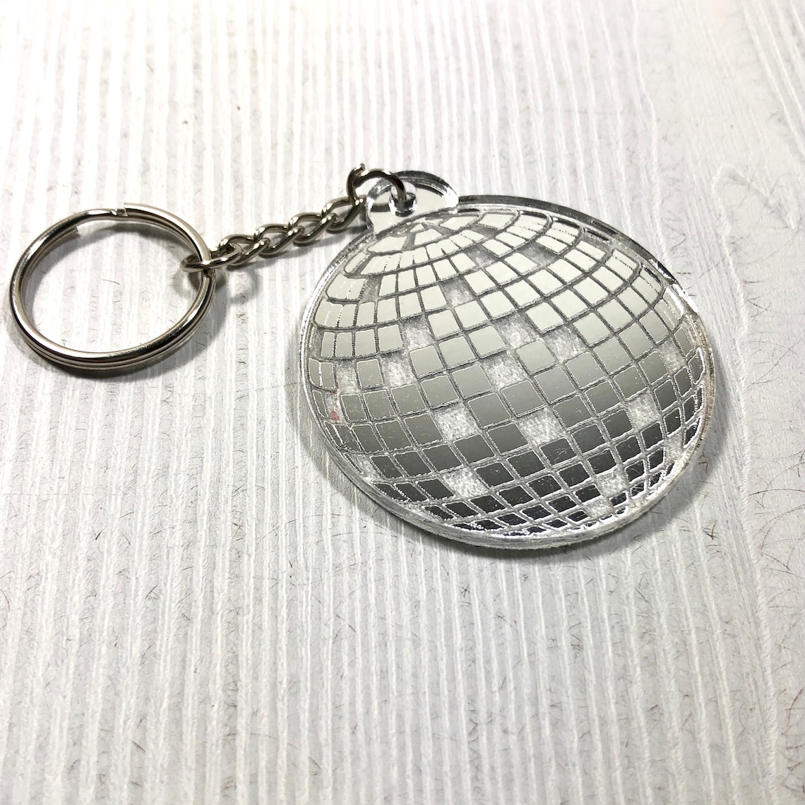 Acrylic Mirrored Disco Ball Keychain, Keychain for Musician, Teacher ...