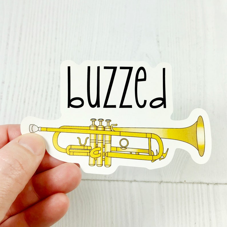 Trumpet Sticker for Music Teacher Glossy Sticker Vinyl - Etsy