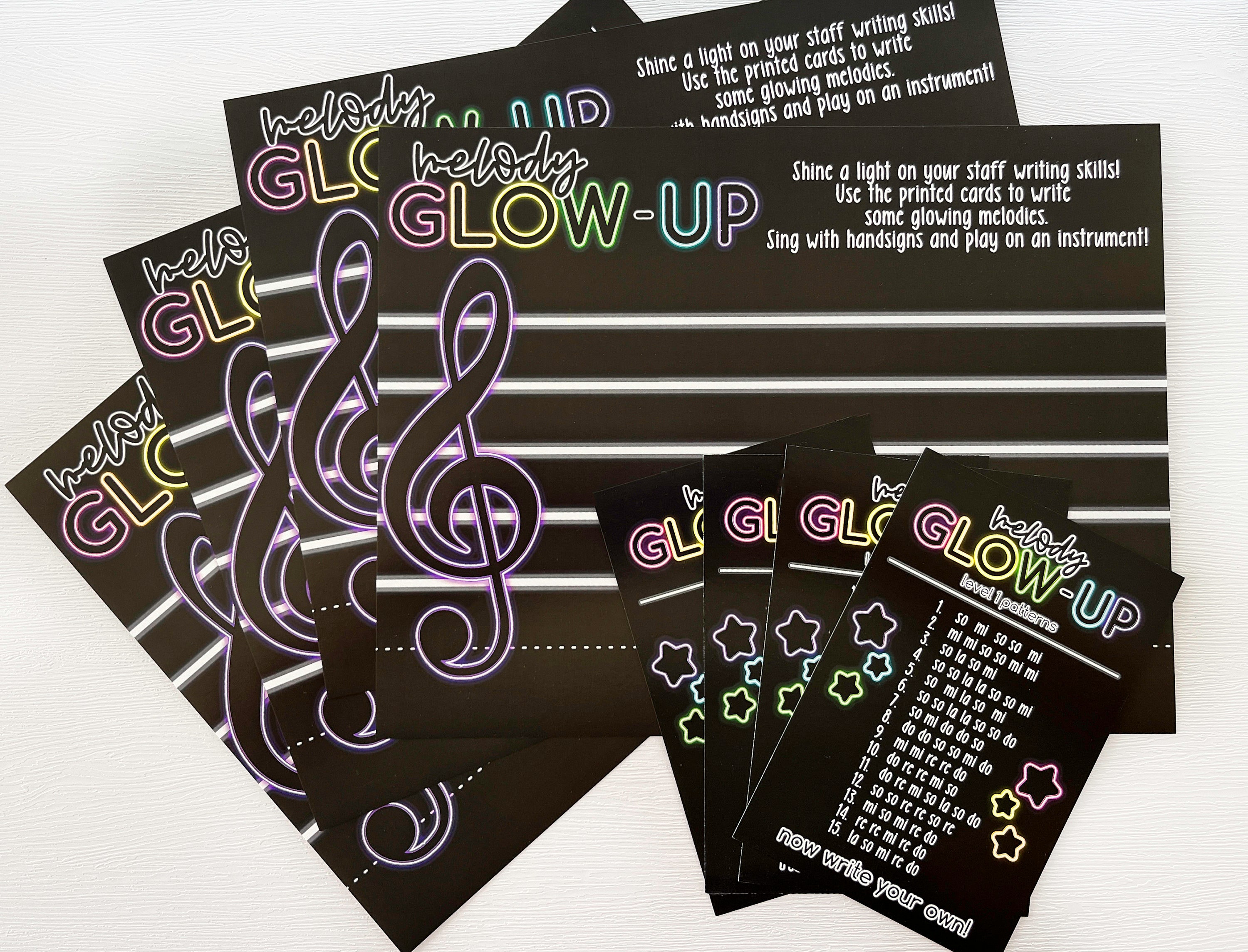 Music Education Manipulatives; Melody Writing Activity; Glow Day for ...