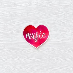 Love Music Sticker, Sticker for Music Teachers, Glossy Sticker, Gift ...
