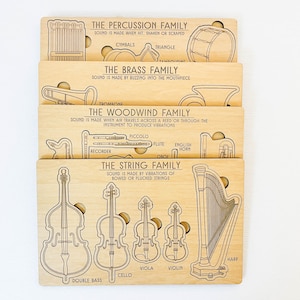 Orchestra Instruments Puzzle for Music Teachers, Wooden Puzzle, Music ...