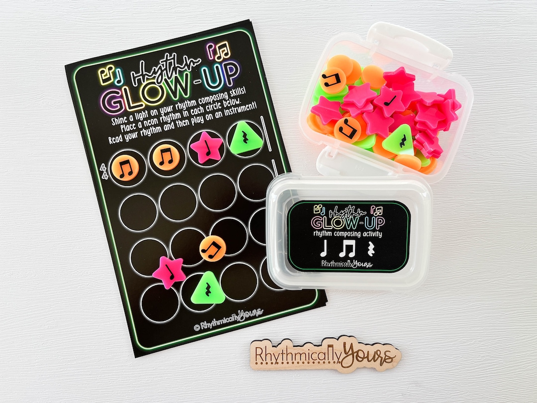 Music Education Manipulatives; Rhythm Composition Activity; Glow Day ...