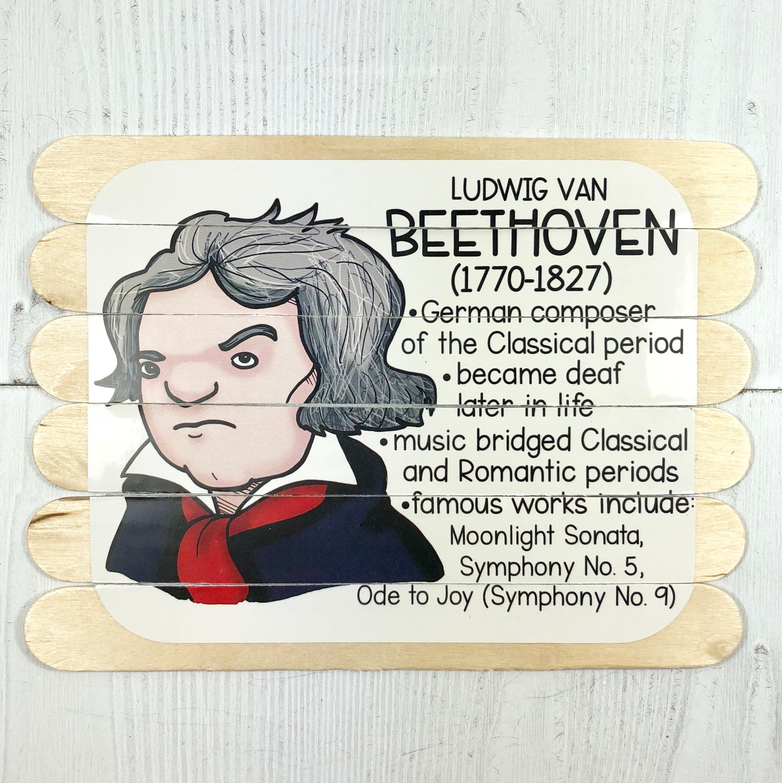 Composer Puzzle for Music Teachers Wooden Puzzle Music - Etsy