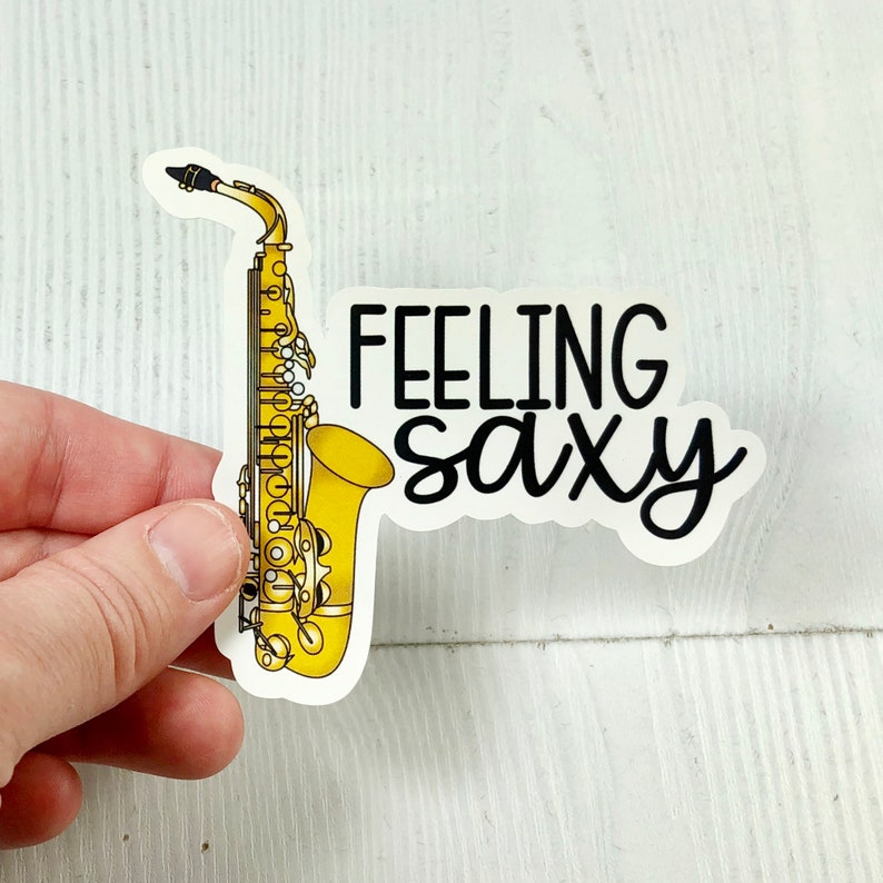 Saxophone Sticker for Music Teacher Glossy Sticker Vinyl - Etsy