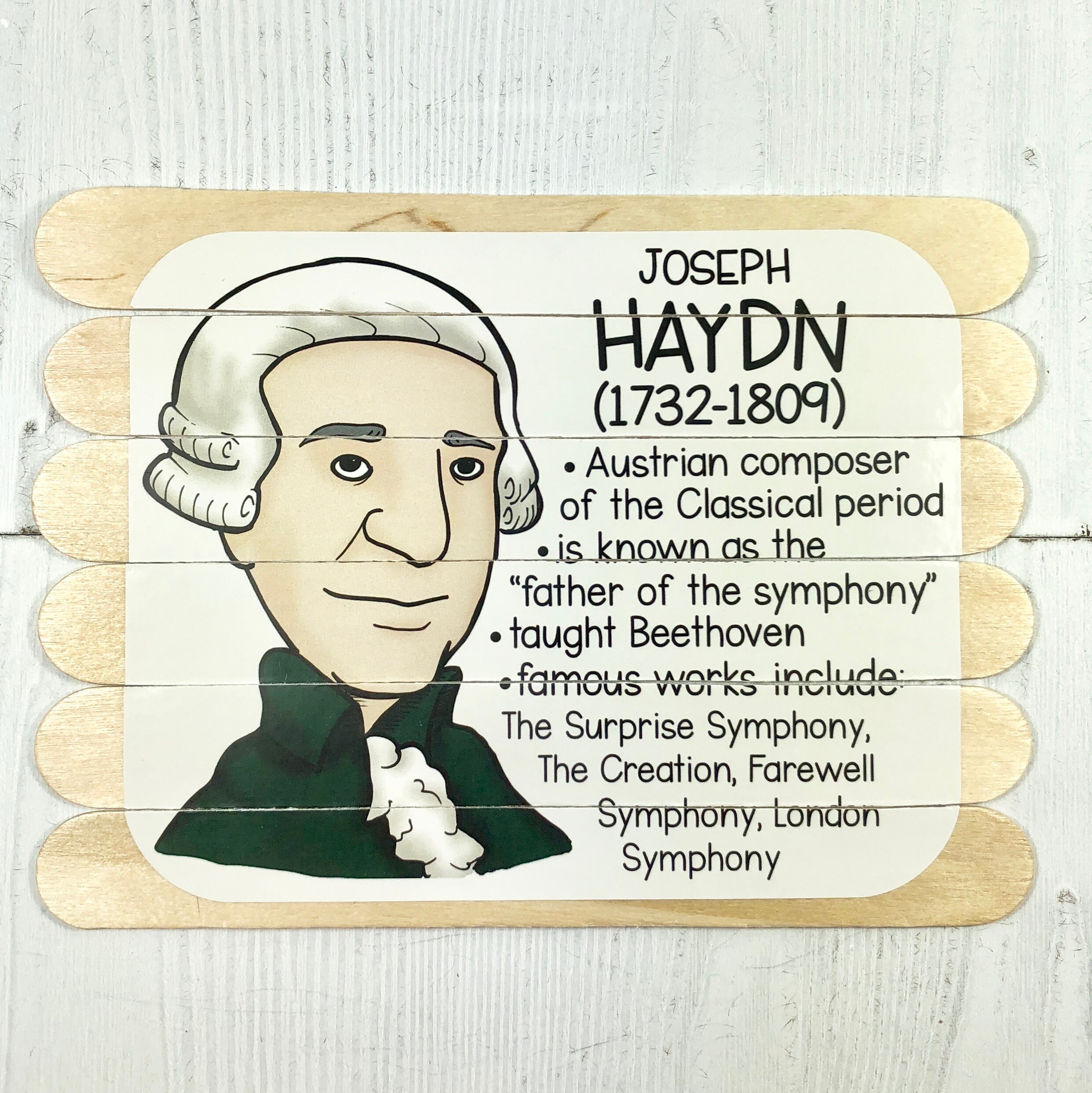 Composer Puzzle for Music Teachers Wooden Puzzle Music - Etsy