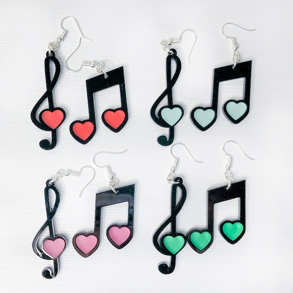 Music Note Earrings - Etsy