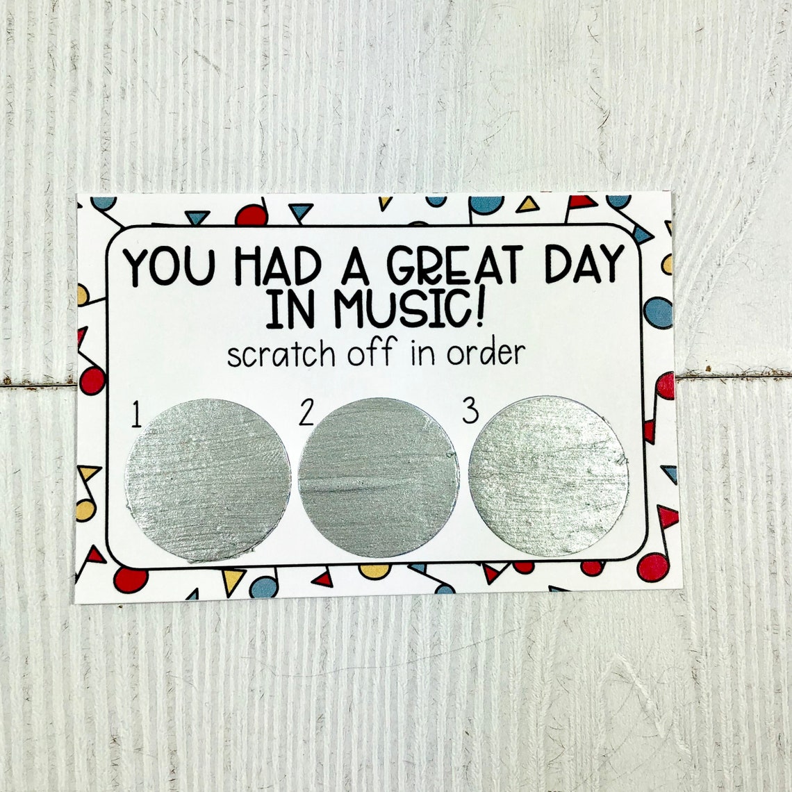 Scratch off Cards for Teachers Music Classroom Scratch off | Etsy