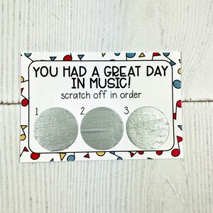Scratch off Cards for Teachers, Music Classroom Scratch off Cards ...