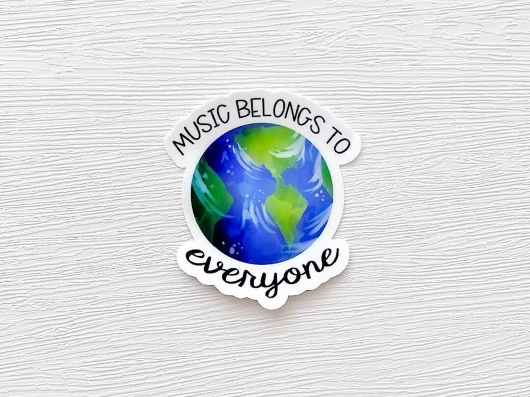 Advocacy Sticker for Music Teacher, Glossy Sticker, Vinyl Sticker ...