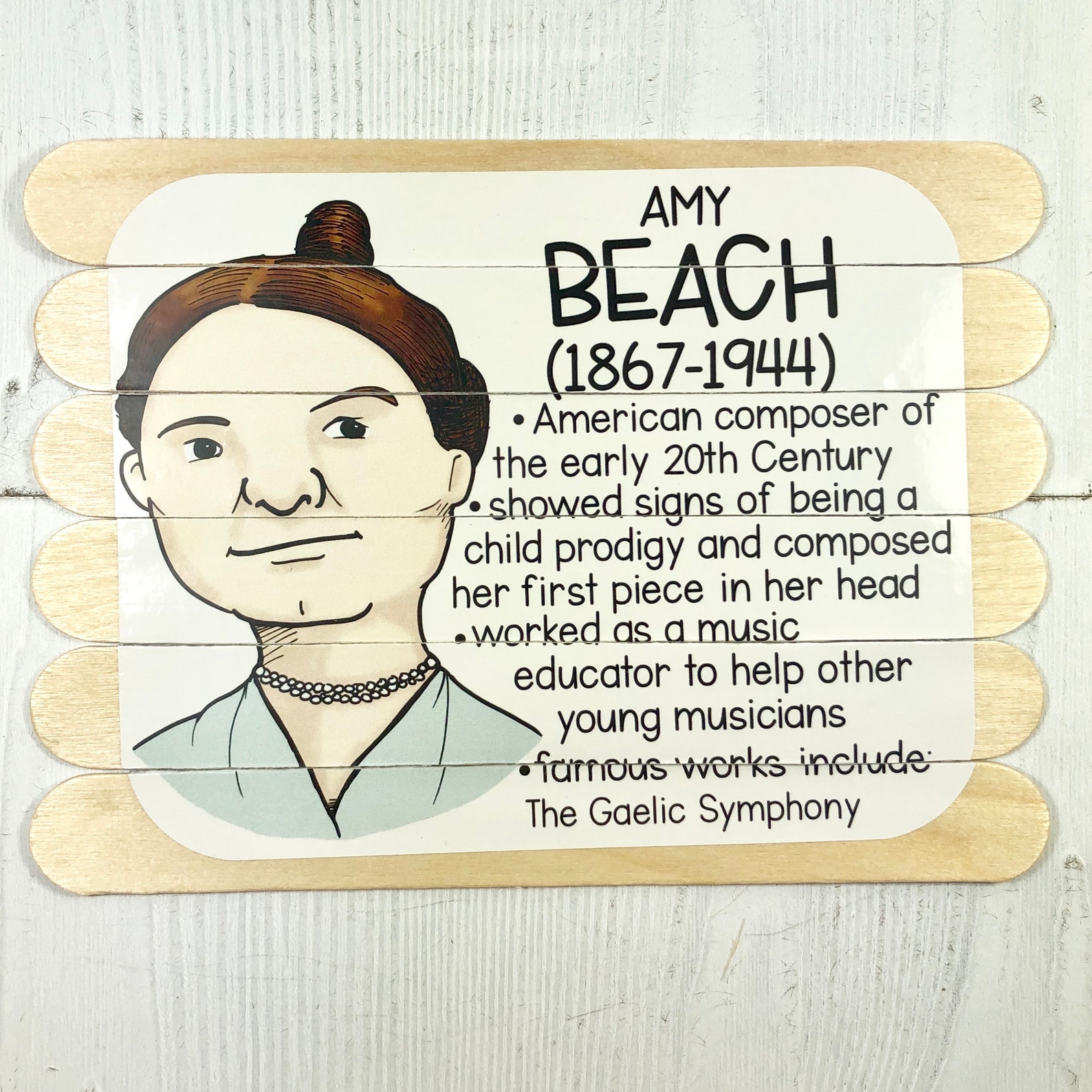 Composer Puzzle for Music Teachers Wooden Puzzle Music - Etsy