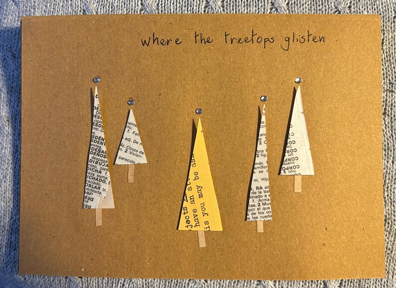 Set of Ten Handmade Upcycled Christmas Cards - Etsy UK