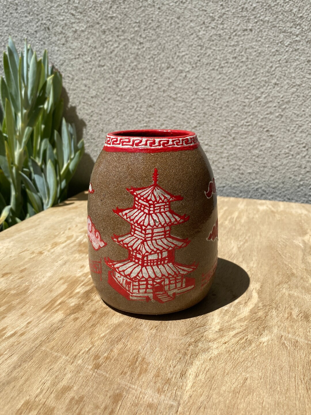 Pagoda Ceramic Vase • Tableware • Home Decor • Gift - Etsy