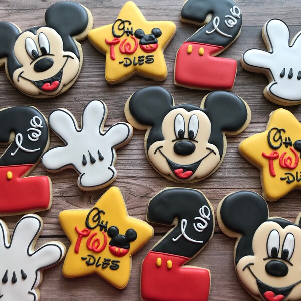 Mickey Mouse Cookies - Etsy
