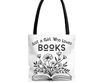 Book Tote Bag Bookish Canvas Tote Bag for Book Lovers Gift Reading Just ...
