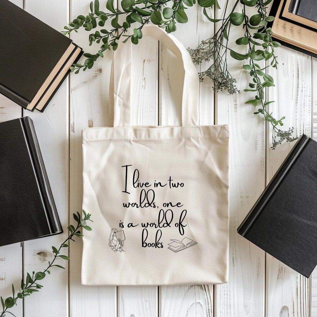 Book Tote Bag Bookish Canvas Tote Bag for Book Lovers Gift Reading Just ...