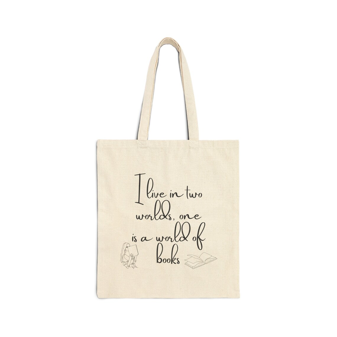 Book Tote Bag Bookish Canvas Tote Bag for Book Lovers Gift Reading Just ...