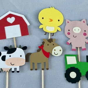 Barnyard/ Farm Animals Cupcake Toppers, Barnyard Birthday, Barnyard ...