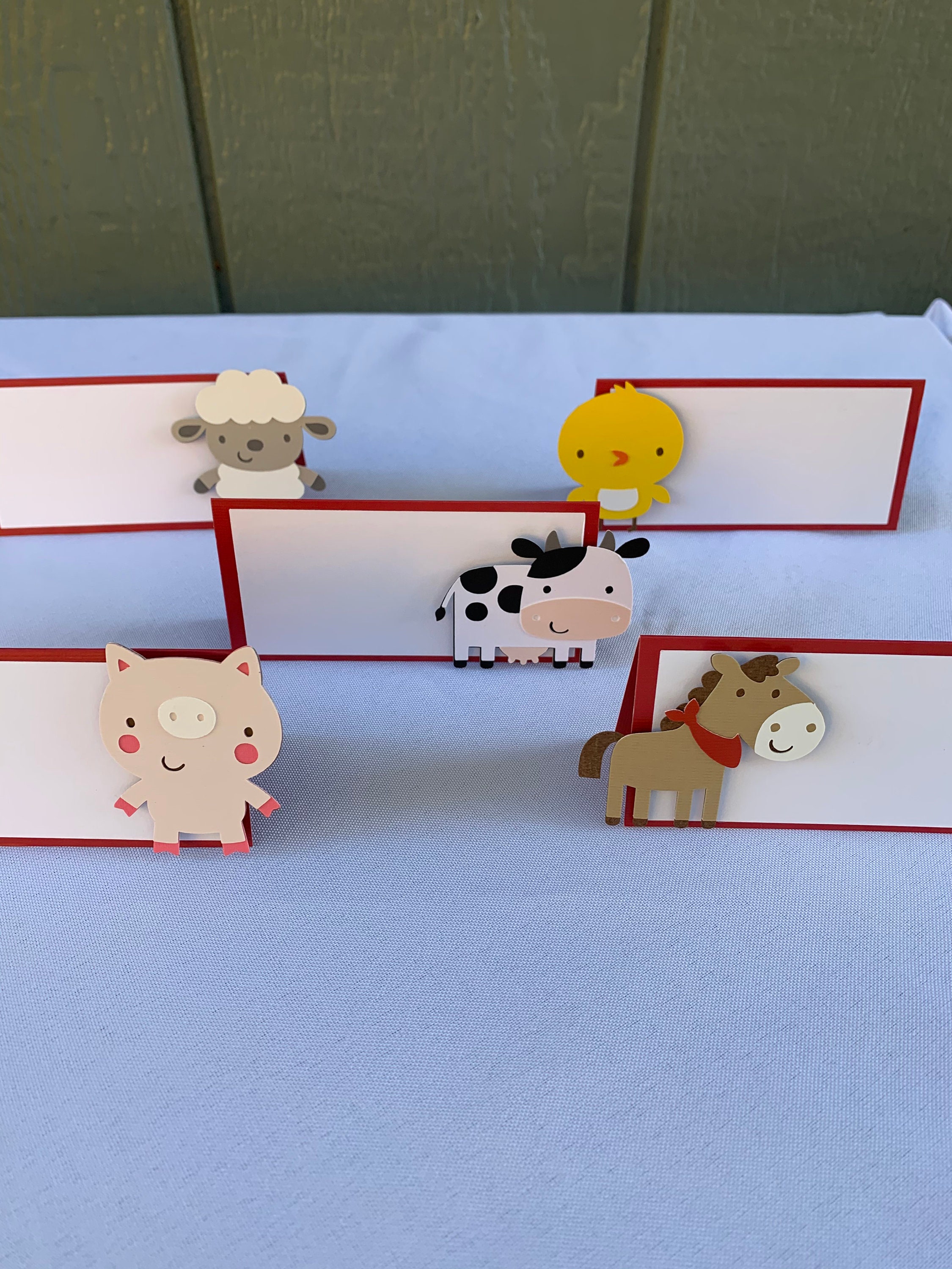 Barnyard/farm Animal Food Tents/name Cards Barnyard Birthday - Etsy