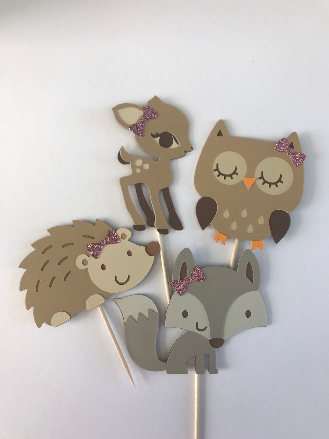 Forest Animals, Woodland Theme Cupcake Toppers, Forest Animal Birthday ...