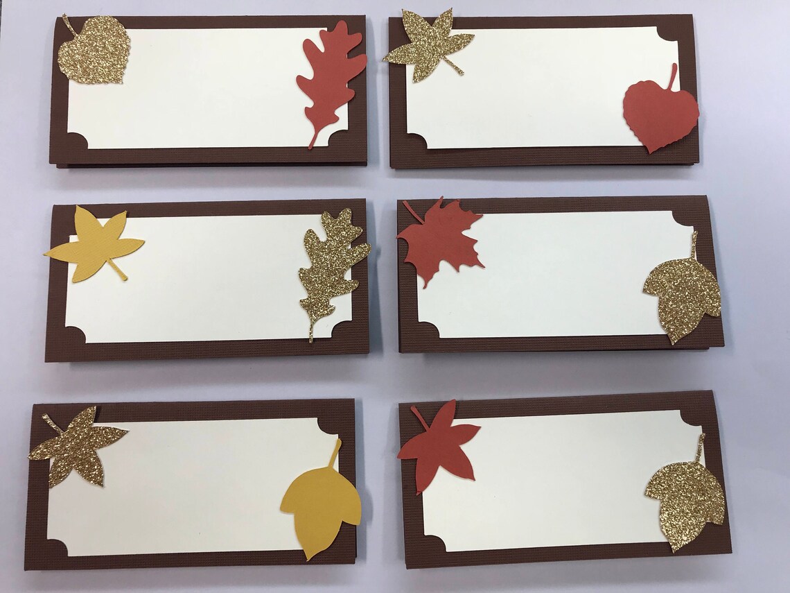 Fall Leaf Place Cards/food Labels - Etsy