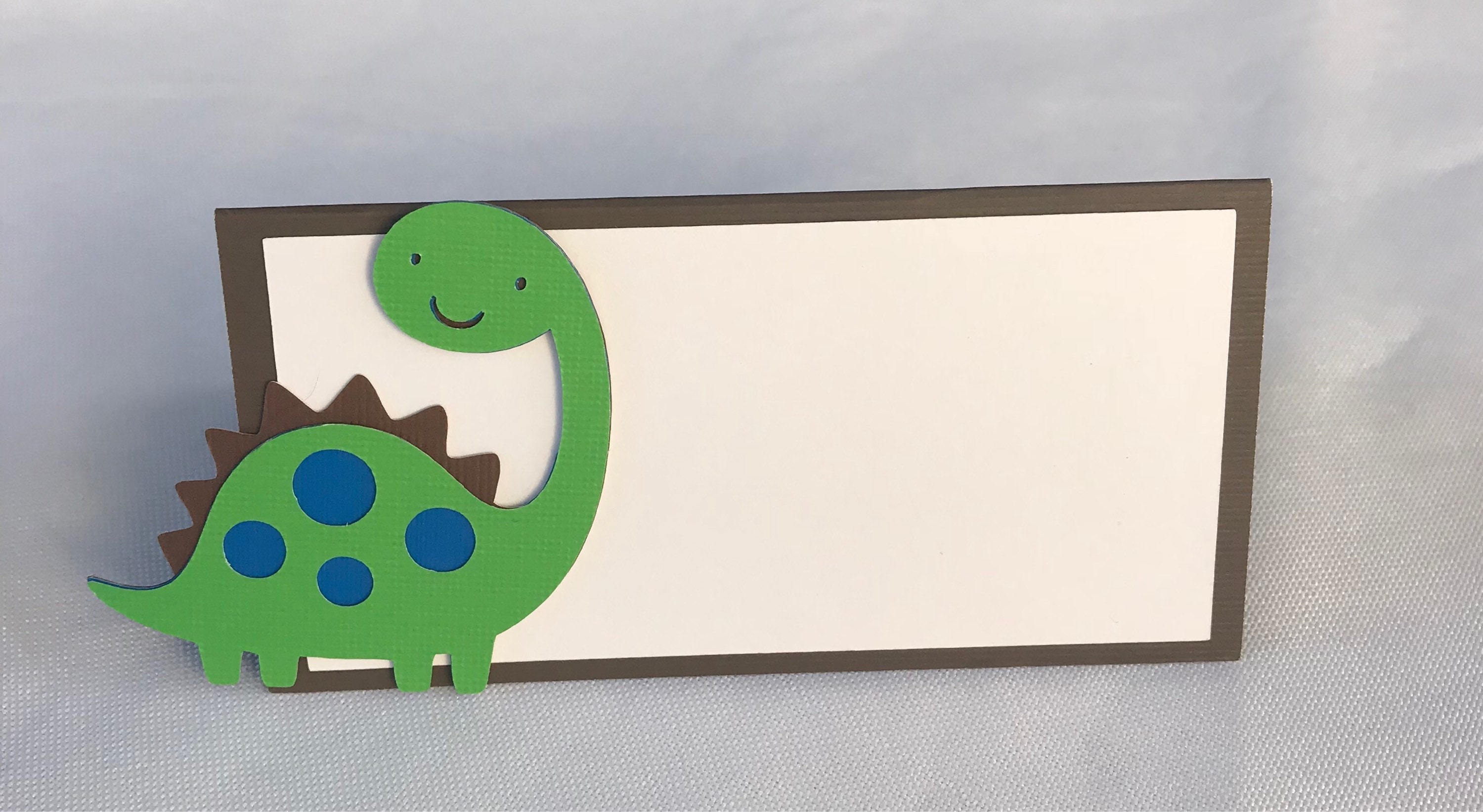 Dinosaur Place Cards: Blue T-rex & Green Brontosaurus, Set of 10 - Etsy