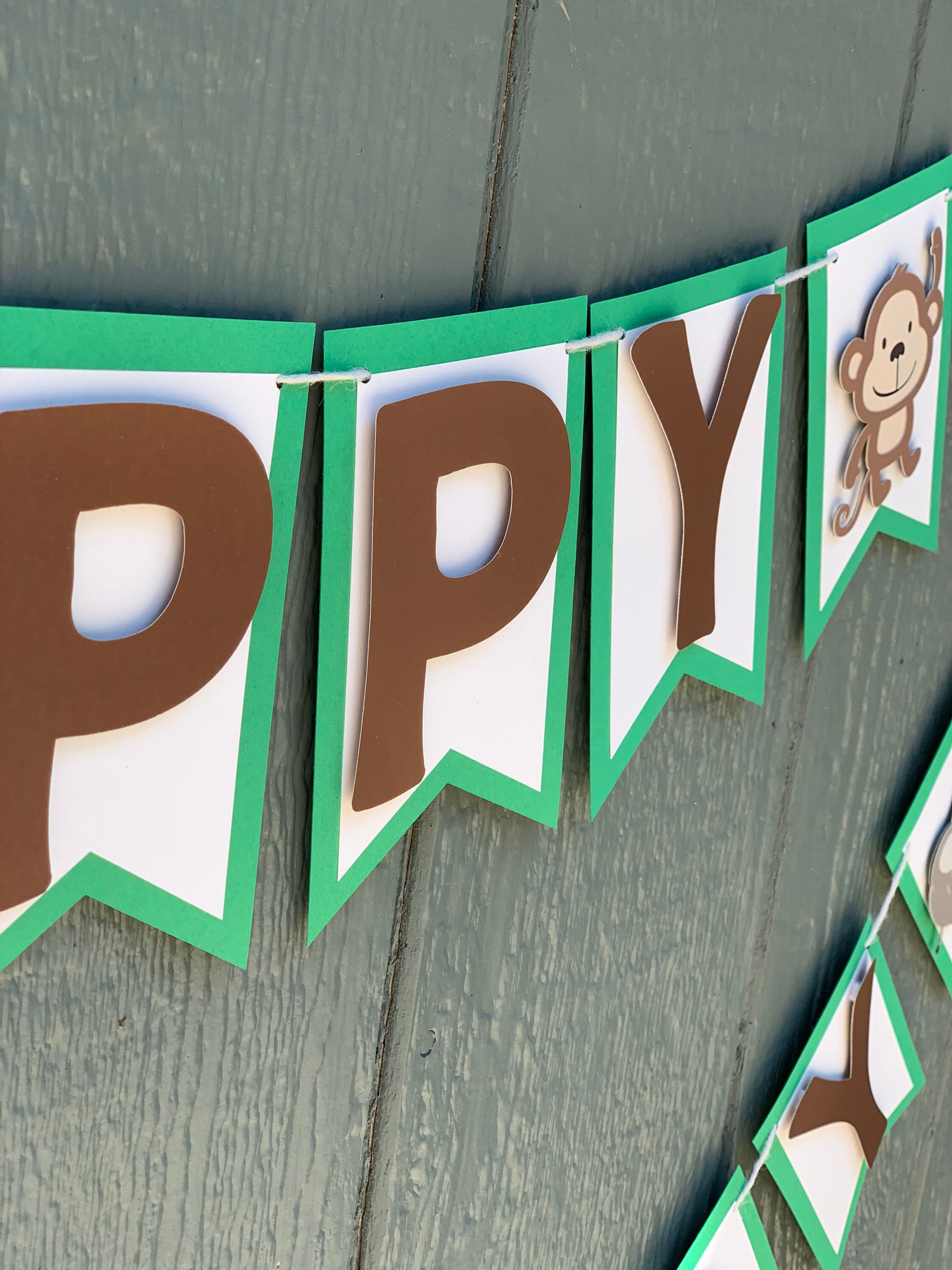 Zoo Animal Happy Birthday Banner Jungle Happy Birthday - Etsy