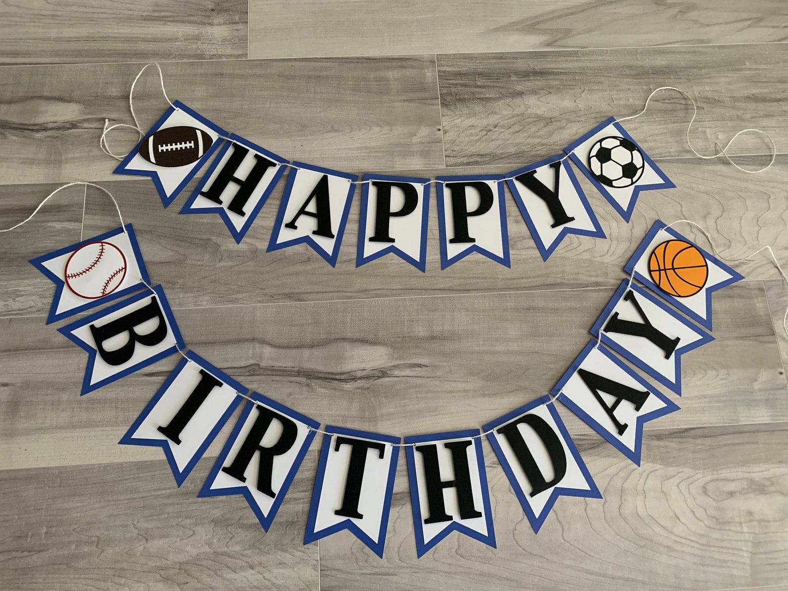 Sports Happy Birthday Banner Basketball Banner Soccer - Etsy