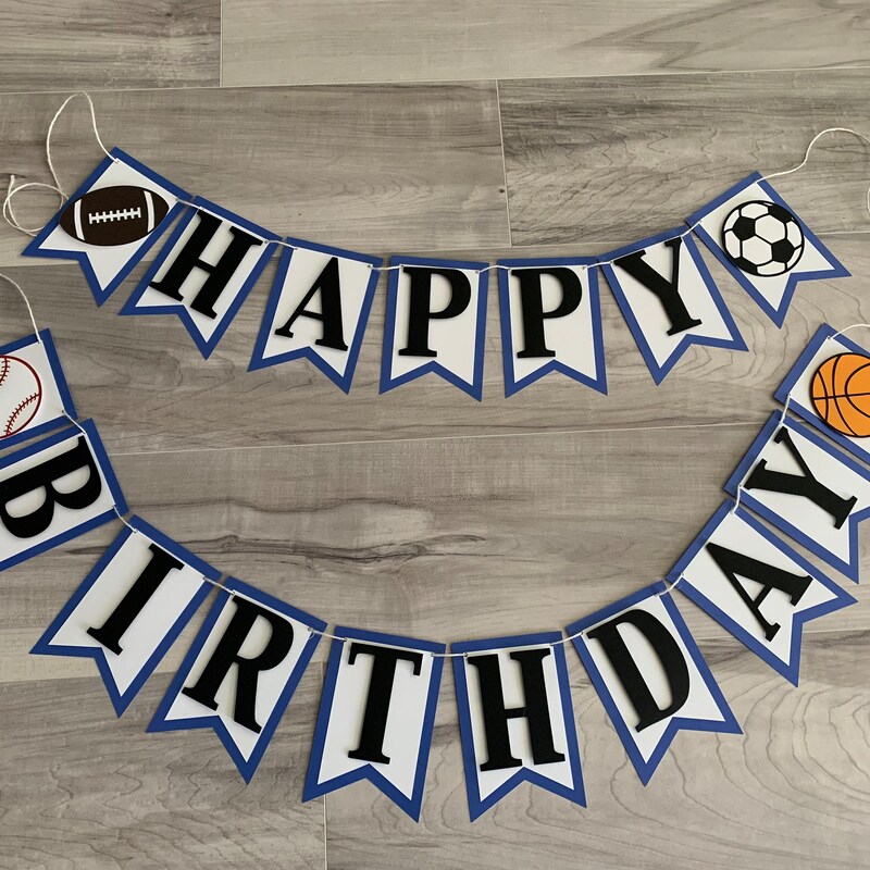 Sports Party Banner - Etsy