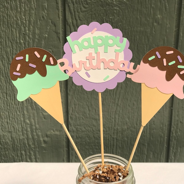 Ice Cream Cone Centerpiece - Etsy