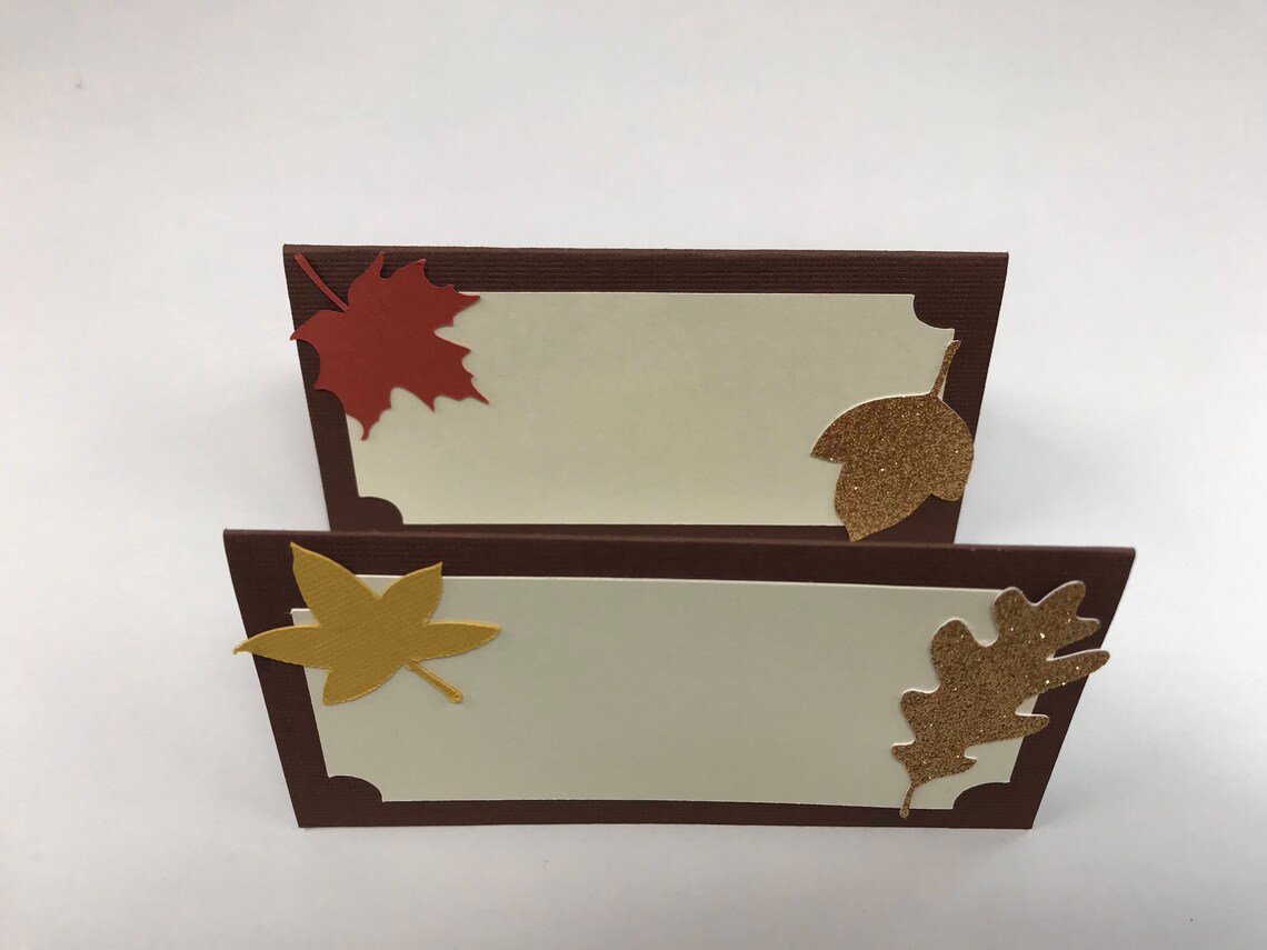 Fall Leaf Place Cards/food Labels - Etsy