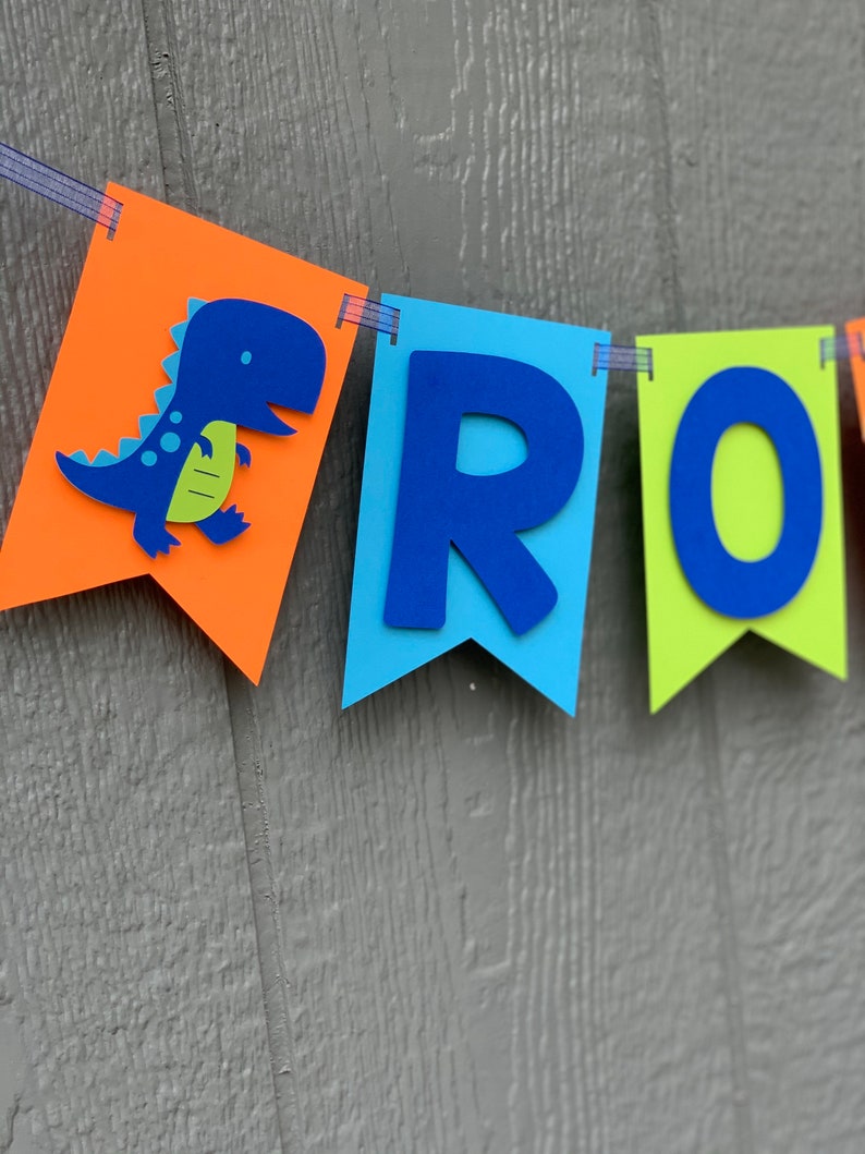 Dinosaur Birthday Banner: Roar Dino Party Decor - Etsy