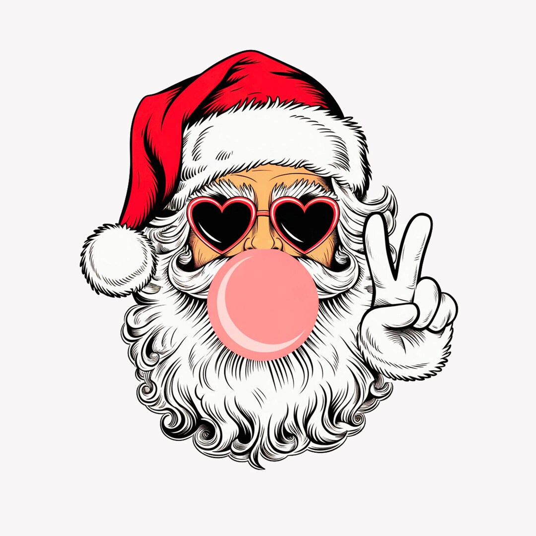 Santa Bubble Gum Png - Etsy