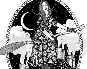 Coven Fine Art Print Witch Coven Gothic Victorian Full Moon Magick ...